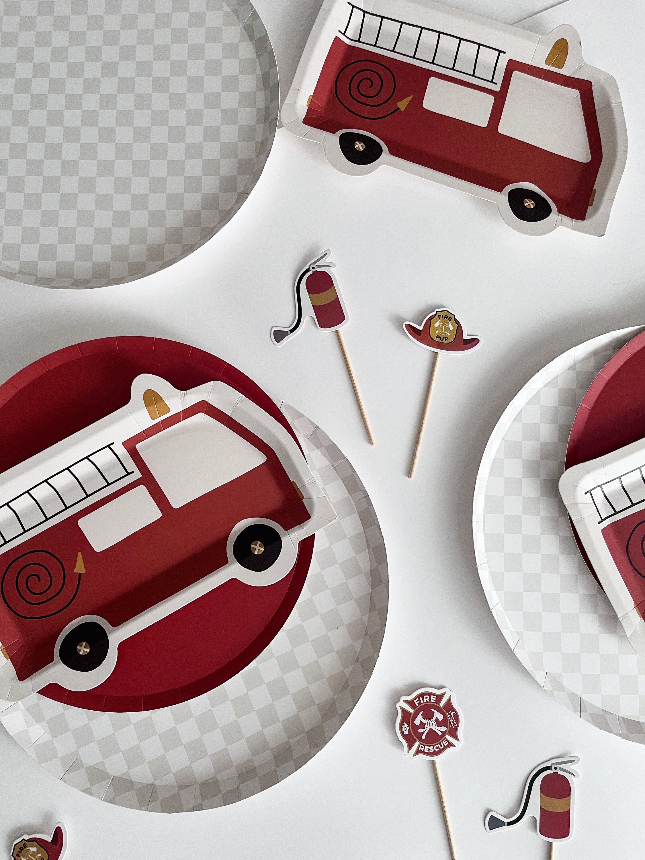 Fire Truck Toppers 8 Count - Etsy