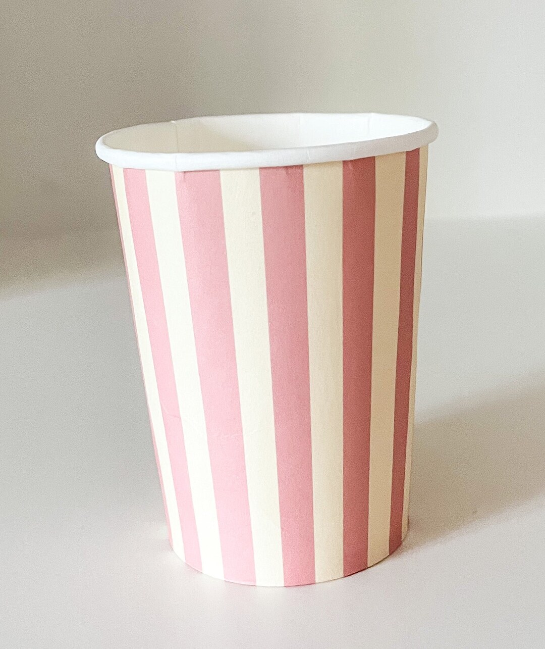 Striped Pink & Cream, Patisserie Paper Cups (pack of 8) - Birthday ...