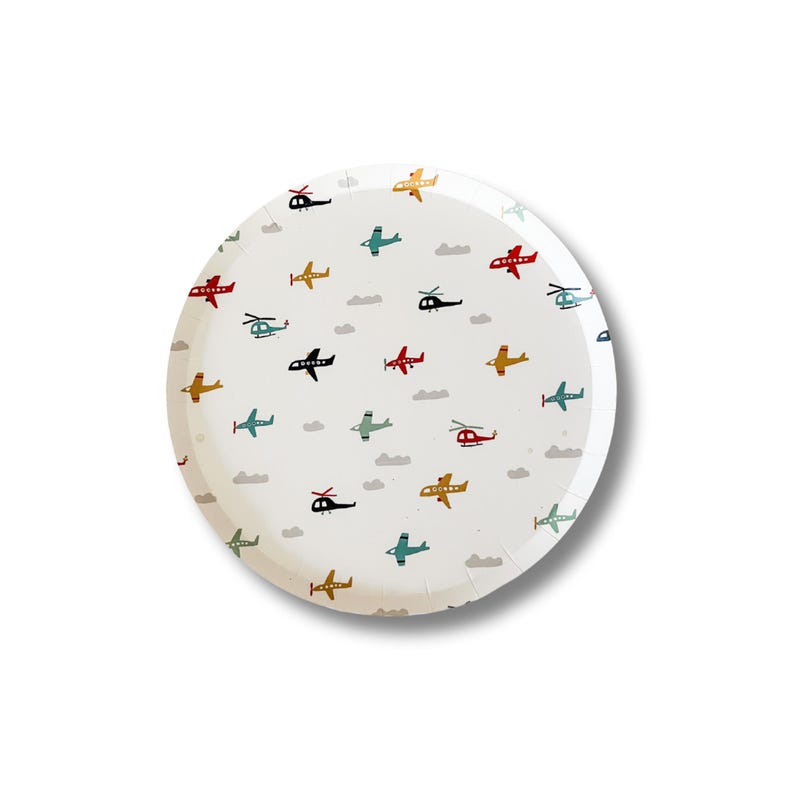 Paper Plates With Airplanes - Etsy