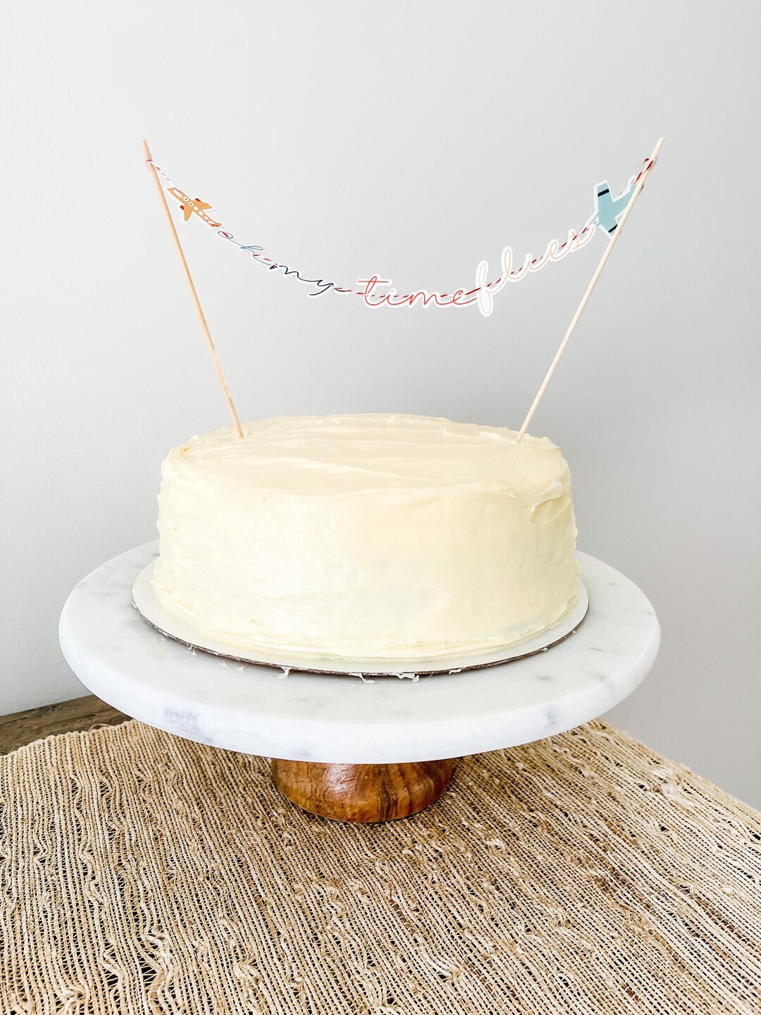 Airplane Cake Banner Time Flies - Etsy