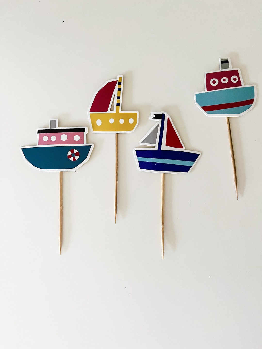 Boat Cupcake Toppers - Etsy