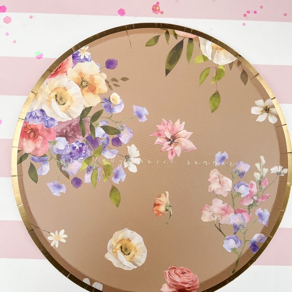 Floral Pattern Plate - Etsy
