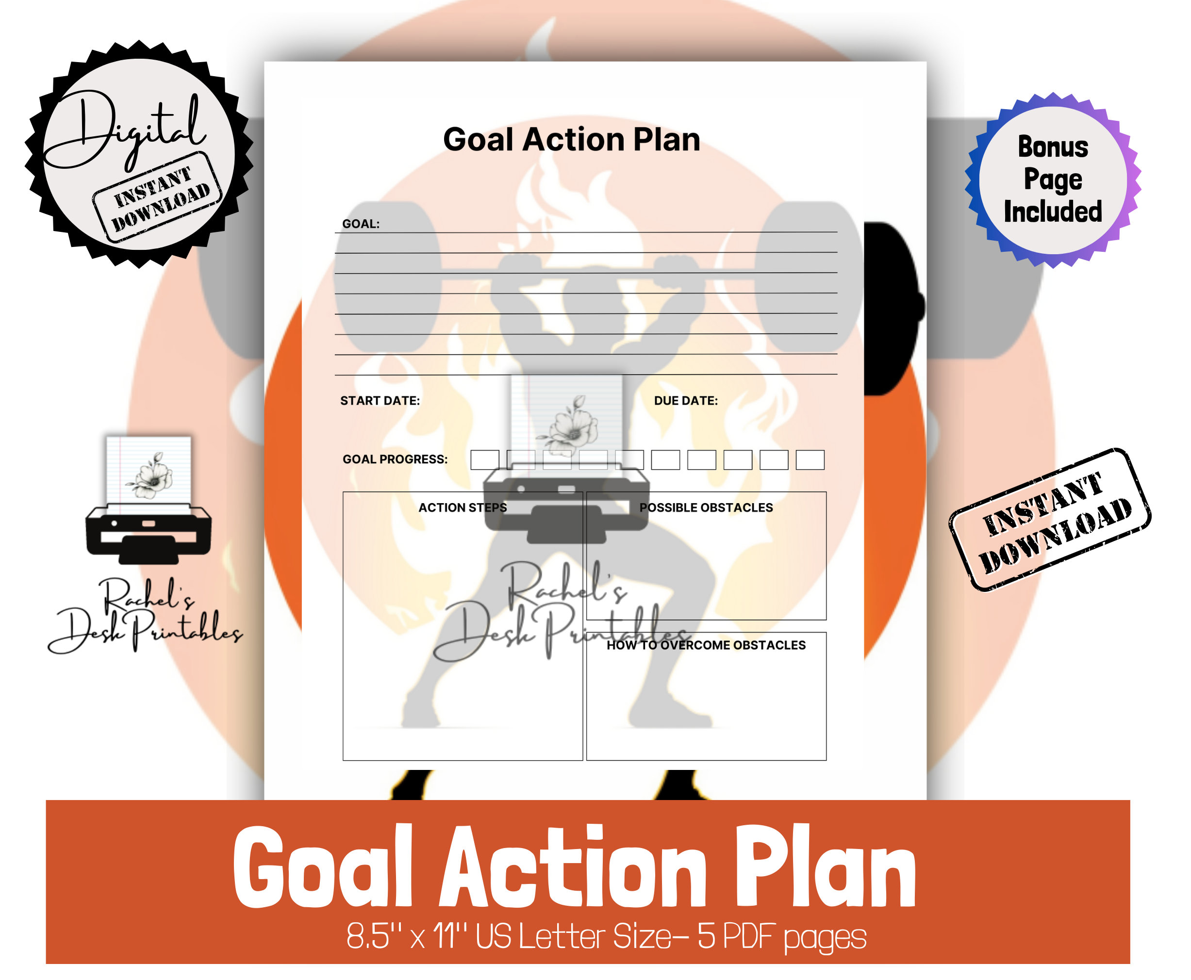Fit Goals: Your Ultimate Action Plan Tracker for Fitness Goal, Goal ...