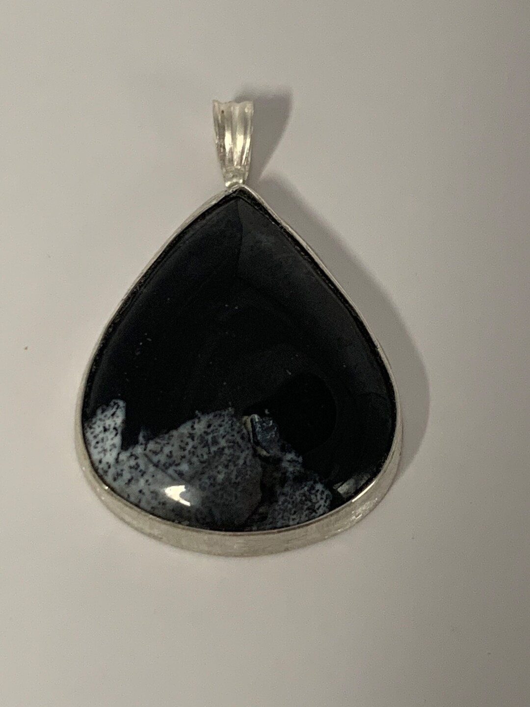 Black and White Dendrite Pendant. This Has a Gorgeous Matrix and is Set ...
