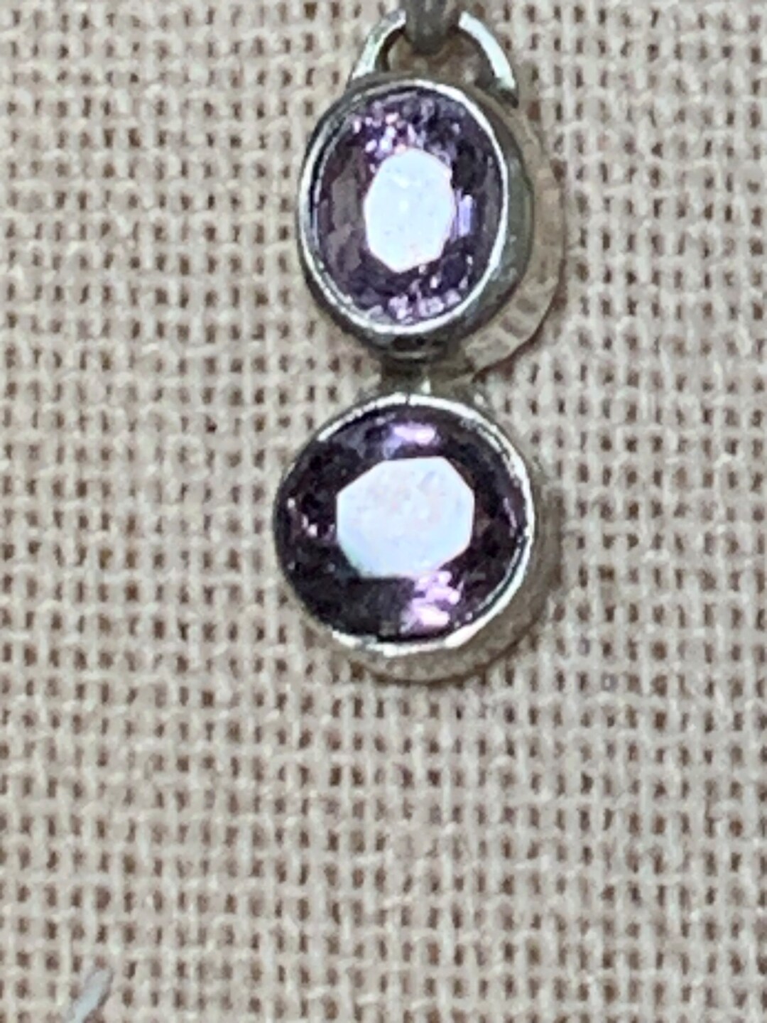 Natural Spinel Pendant. 2 Stones in a Drop Pendant. the Spinel is Set ...