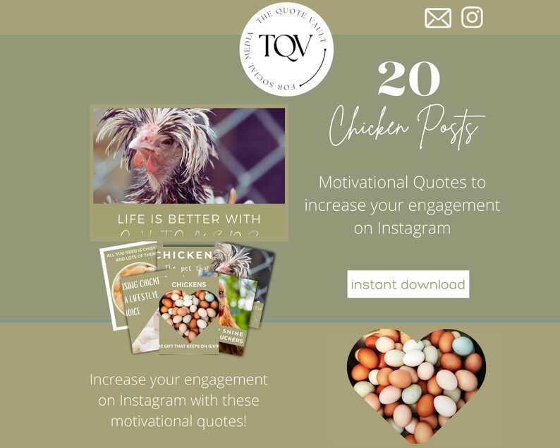 20 CHICKEN POSTS QUOTES Instagram | Inspirational Social Media Quotes ...