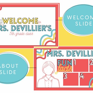 Welcome and Meet the Teacher Canva Presentation Templates - Etsy