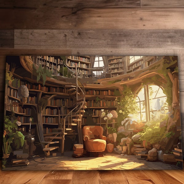 Library Wall Art - Etsy