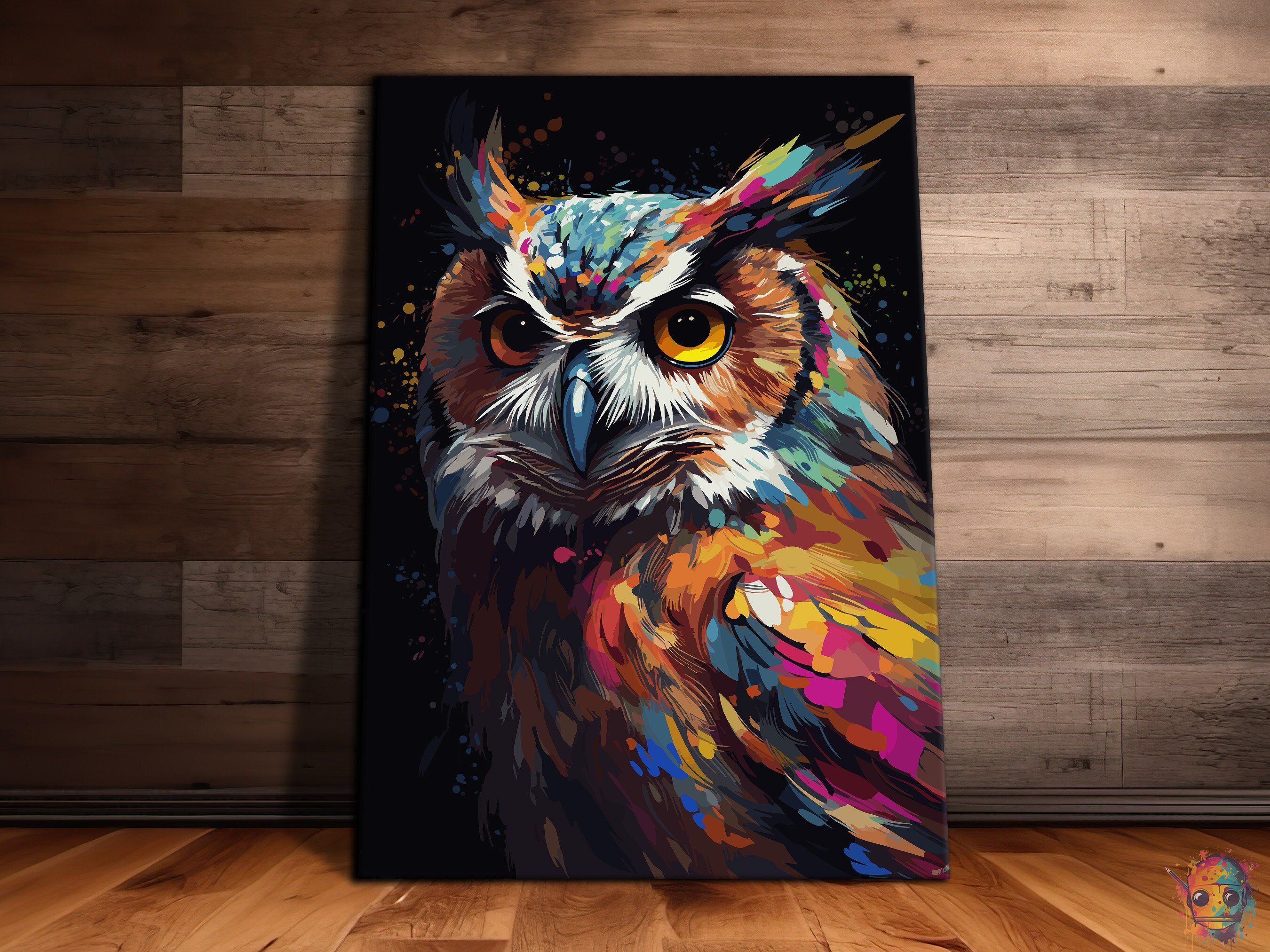 Abstract Owl Paintings