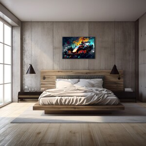 Formula 1 Wall Art, Racing Car Canvas, Modern Wall Decor, Ready to Hang ...