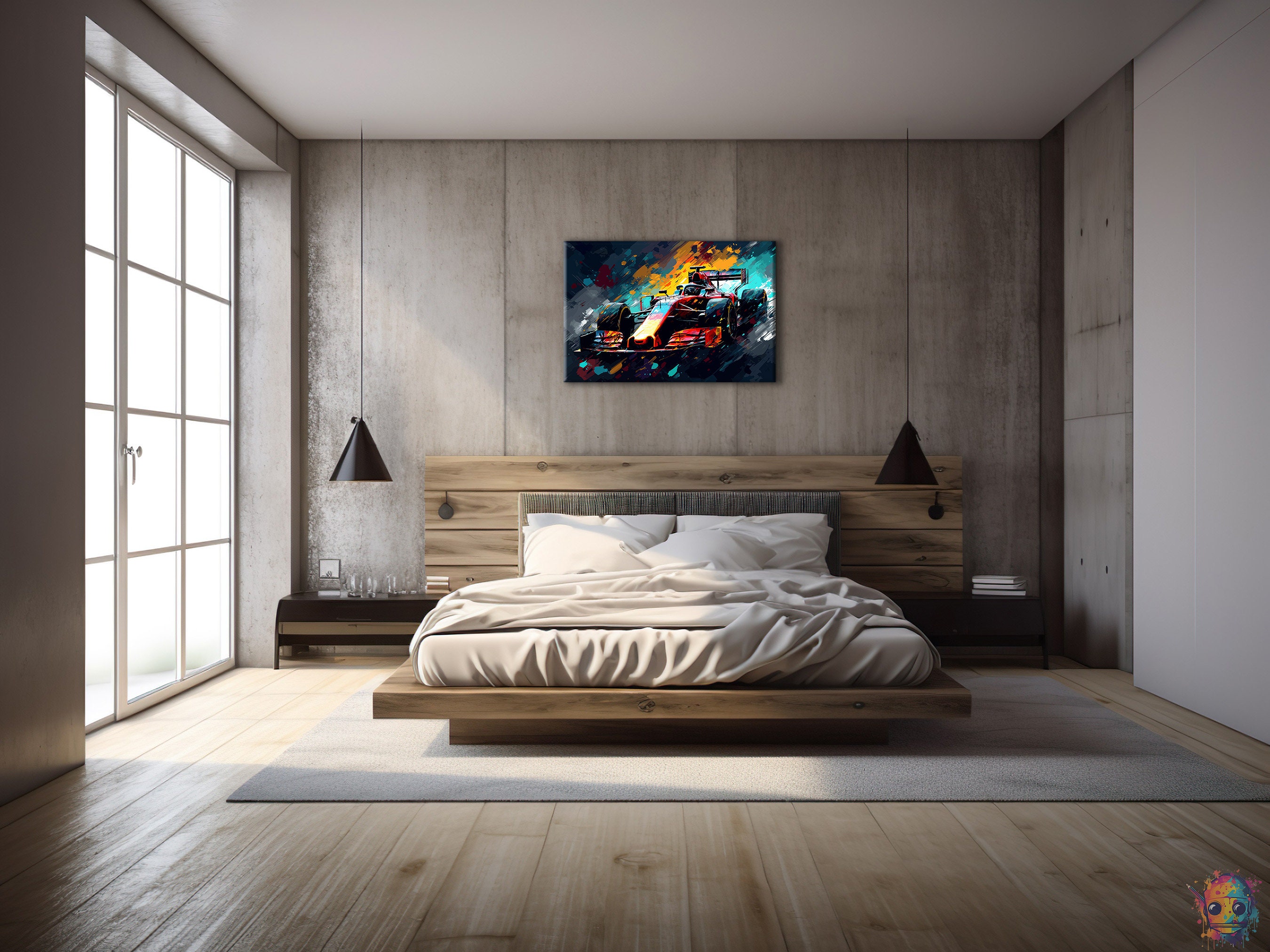 Formula 1 Wall Art, Racing Car Canvas, Modern Wall Decor, Ready to Hang ...