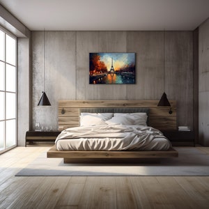 Eiffel Tower Wall Art, Paris Canvas, Modern Wall Decor, Ready to Hang ...
