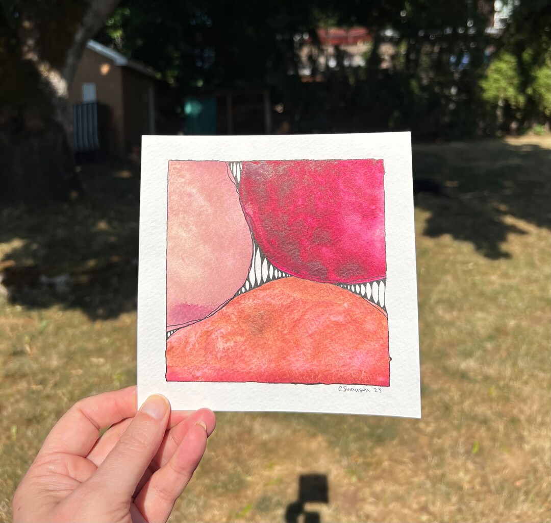 Earth Stones 3, Mini Abstract Painting, Earth Painting, Small Abstract ...