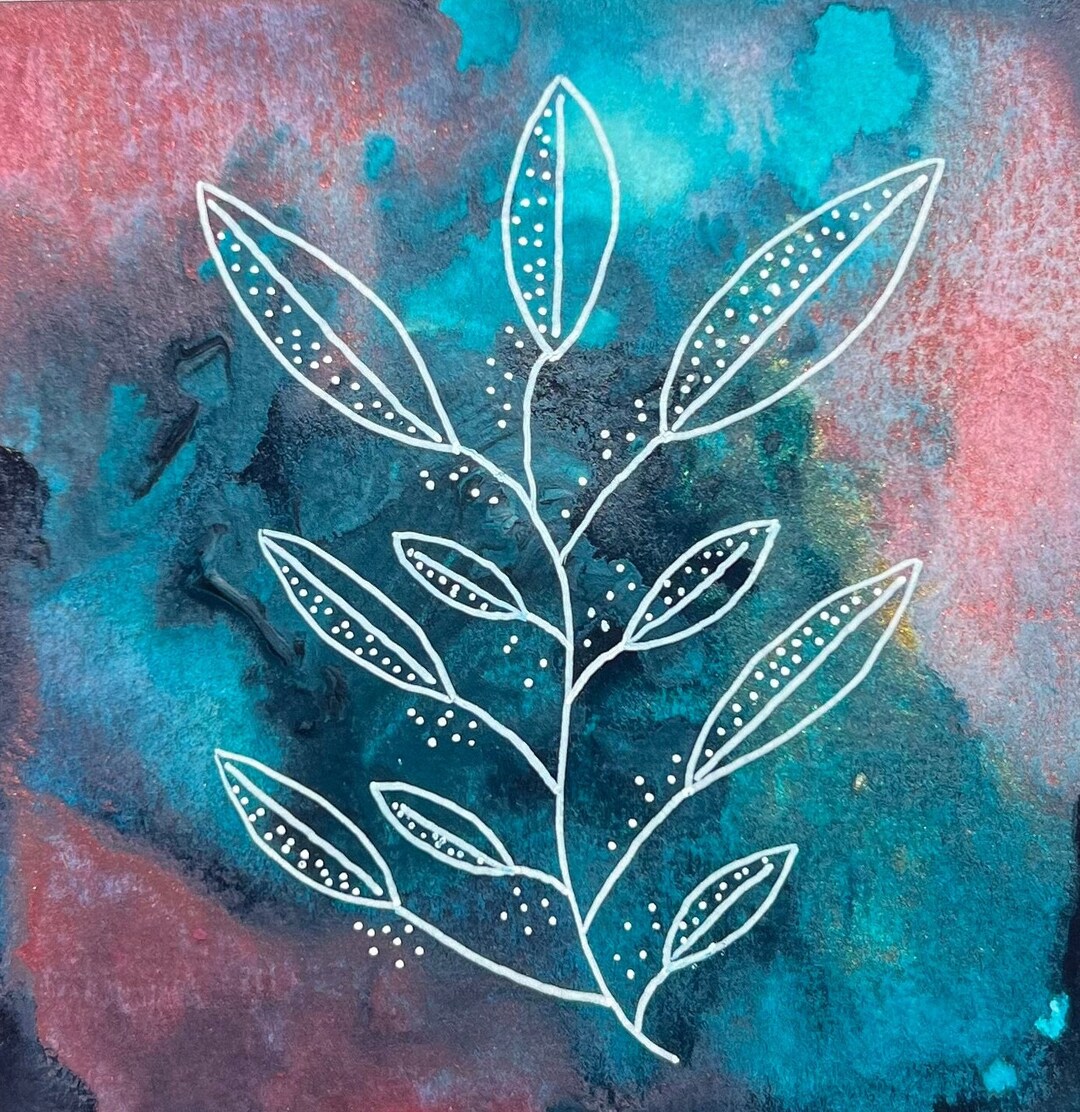 Mini Abstract Painting, Celestial Painting, Small Abstract Painting ...