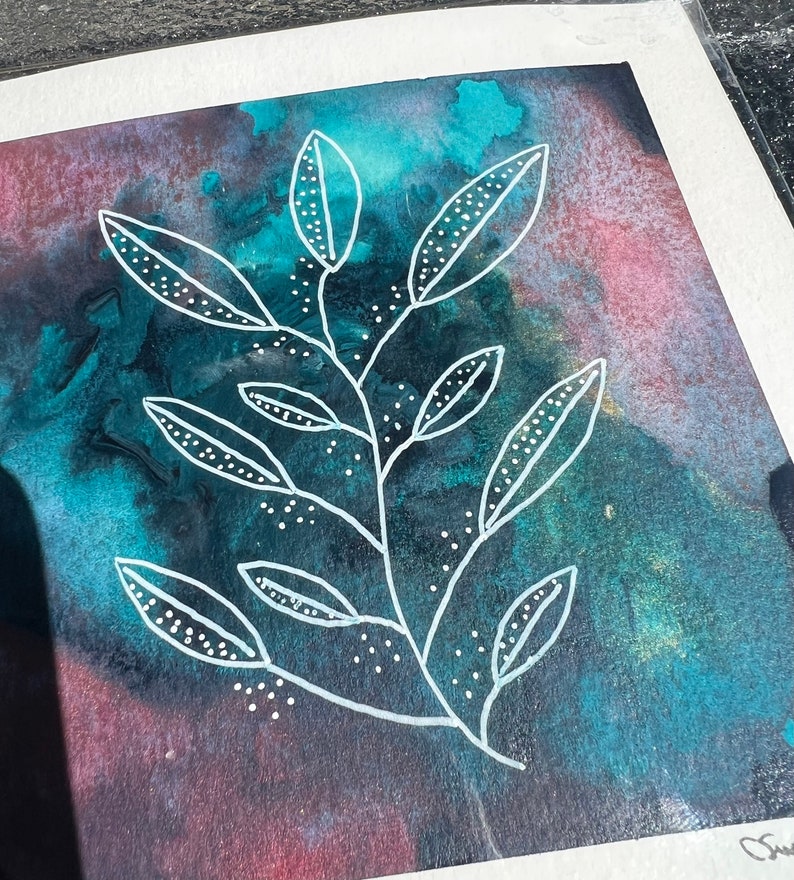 Mini Abstract Painting Celestial Painting Small Abstract - Etsy