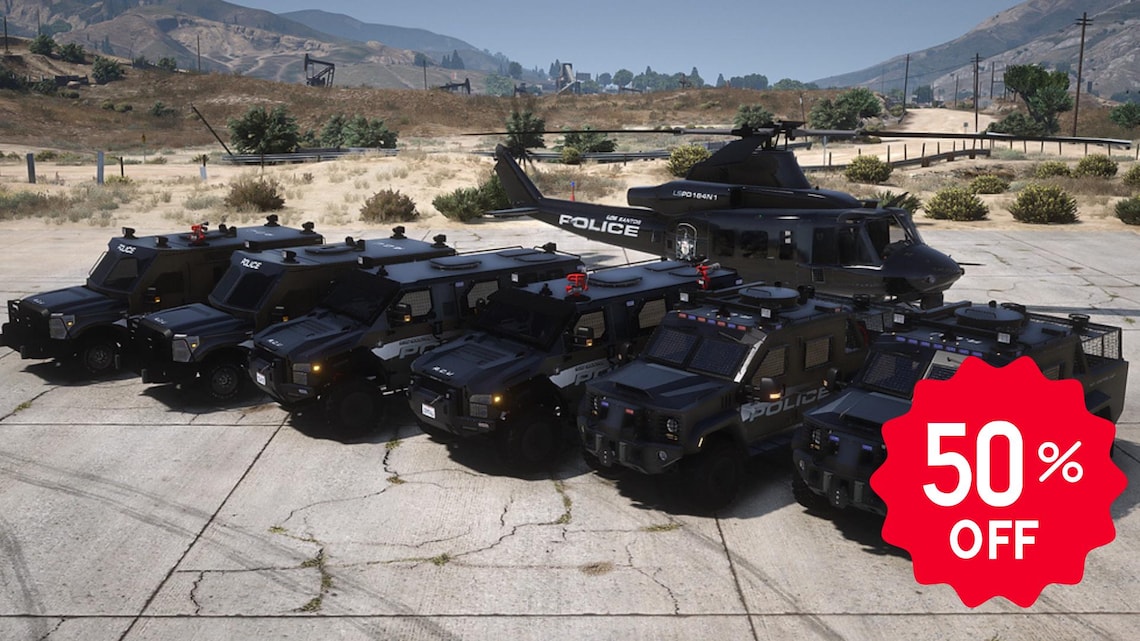 Fivem SWAT Car Pack | Tactical Police Vehicles + Helicopter | Templates ...