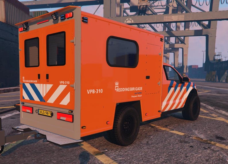 Fivem Coast Guard Ambulance Truck + Trailer & Jet Ski | UV Mapped ...