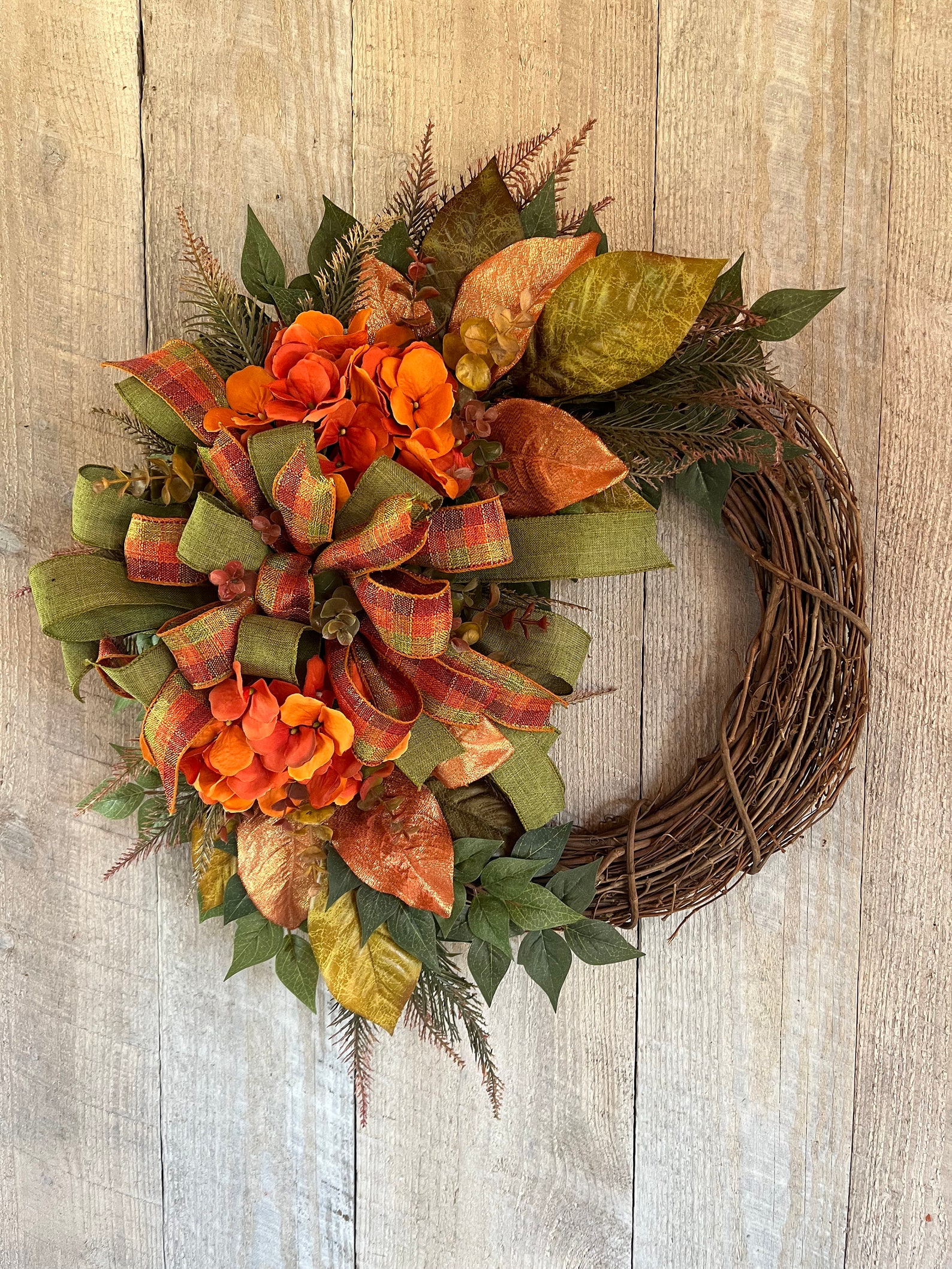 Fall 14 Inch Round Grapevine Wreath - Etsy
