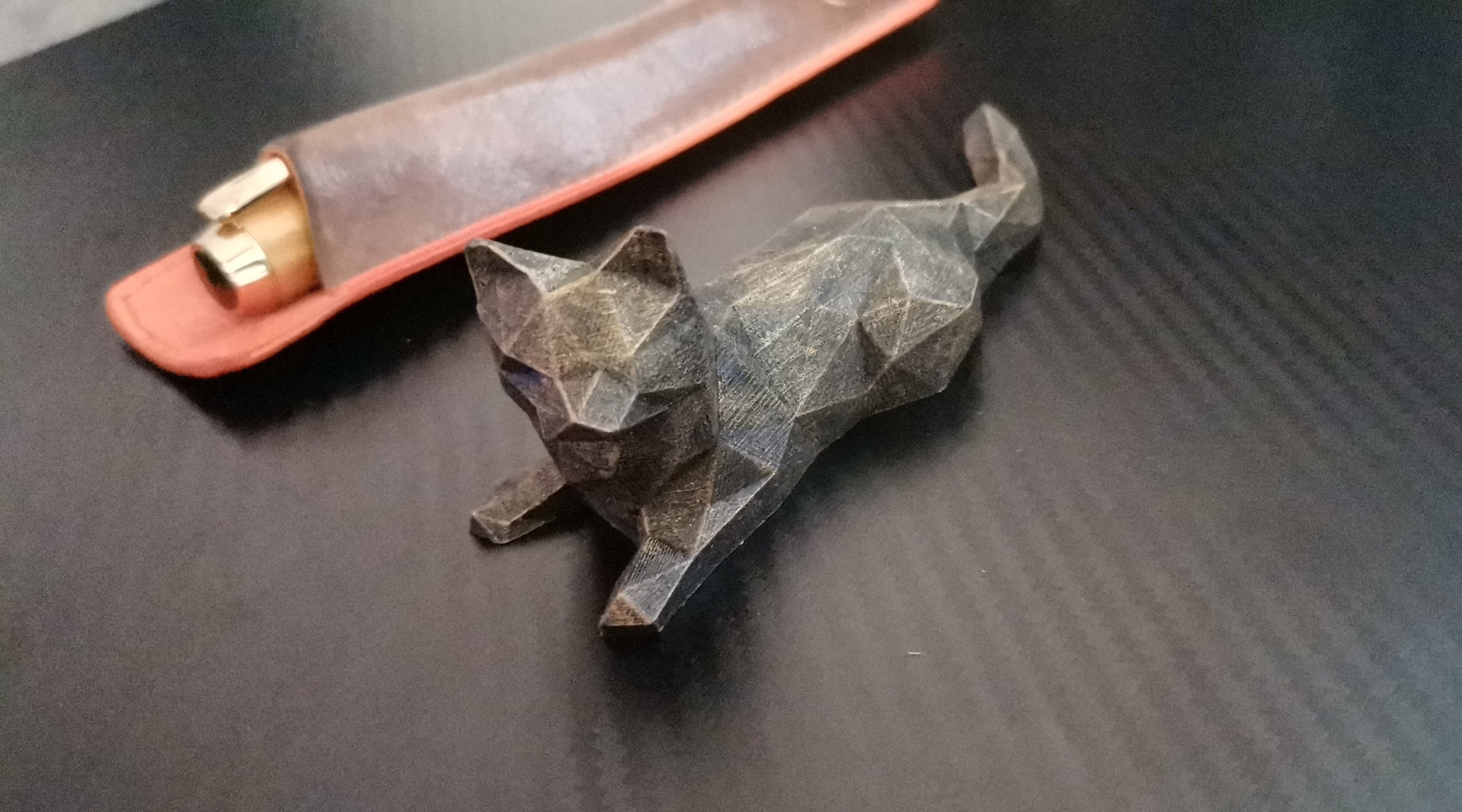 Low Poly Cat - 3D Printed, Hand Finished&painted - Etsy
