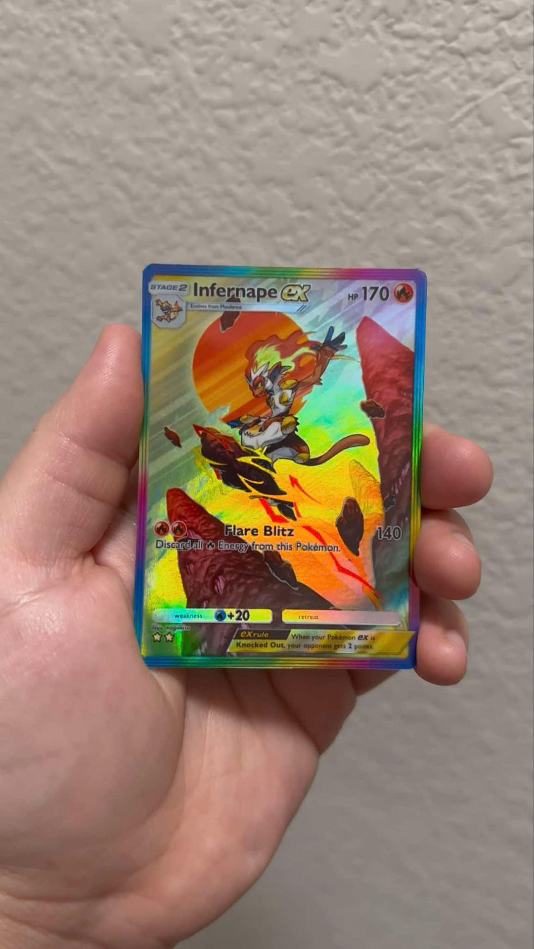 Infernape EX Rainbow Full Art Custom Pokémon TCG Proxy Card ...