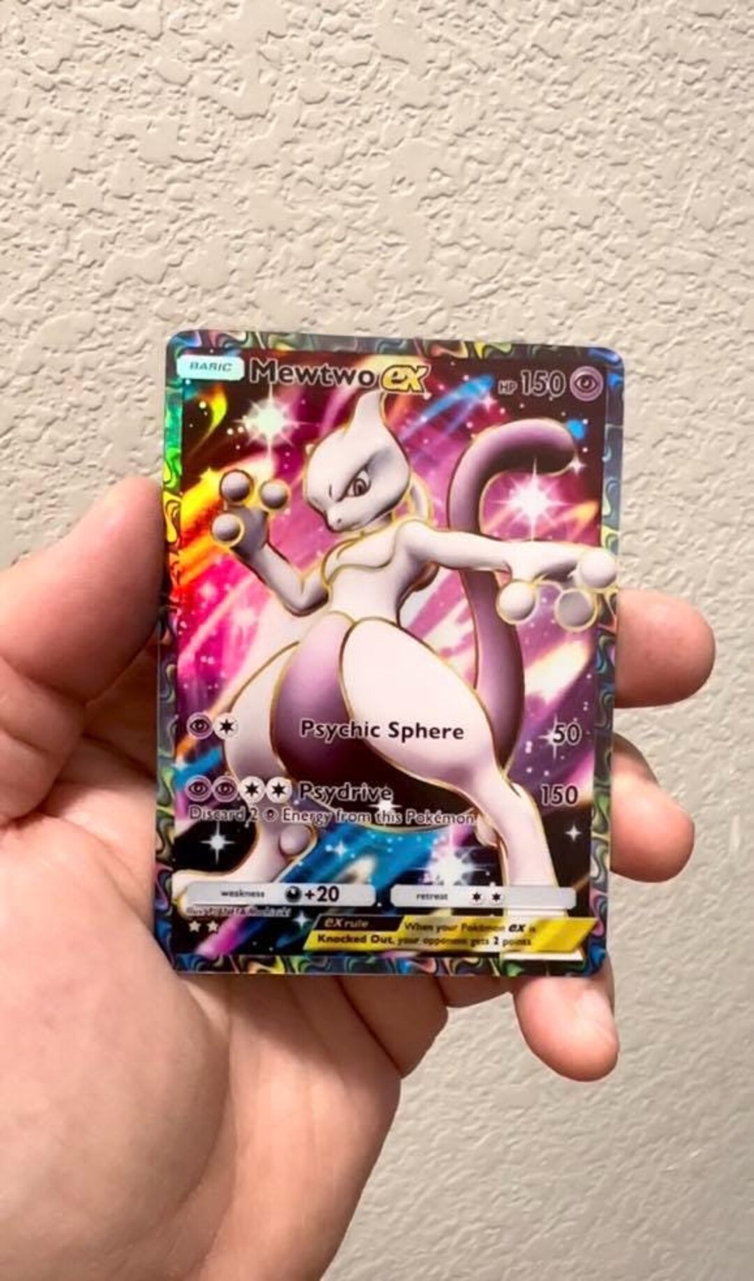 Mewtwo EX Full Art Custom Pokémon TCG Proxy Card - Holographic Replica ...