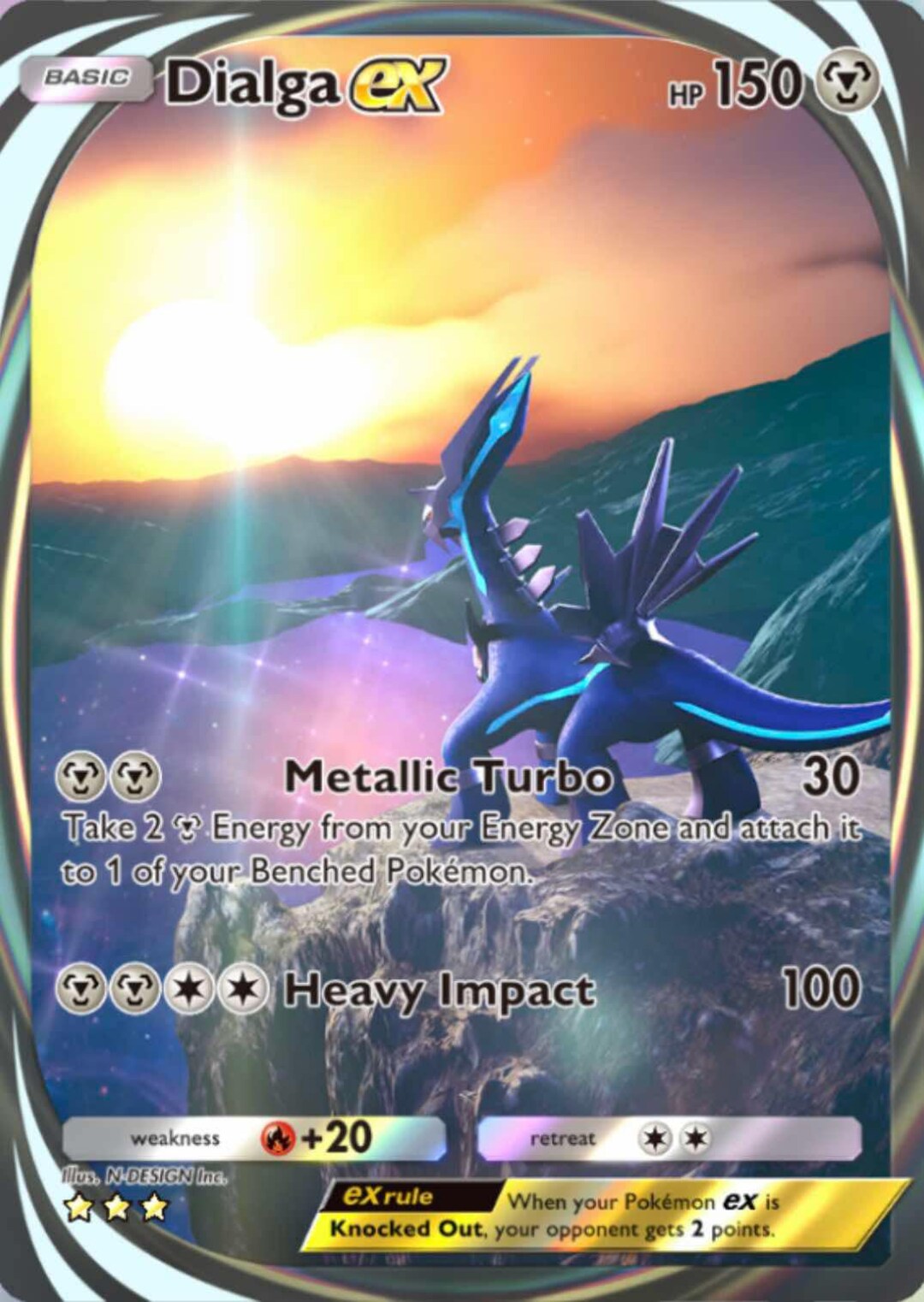 Diagla EX Immersive Custom Pokémon TCG Proxy Card - Holographic Replica ...