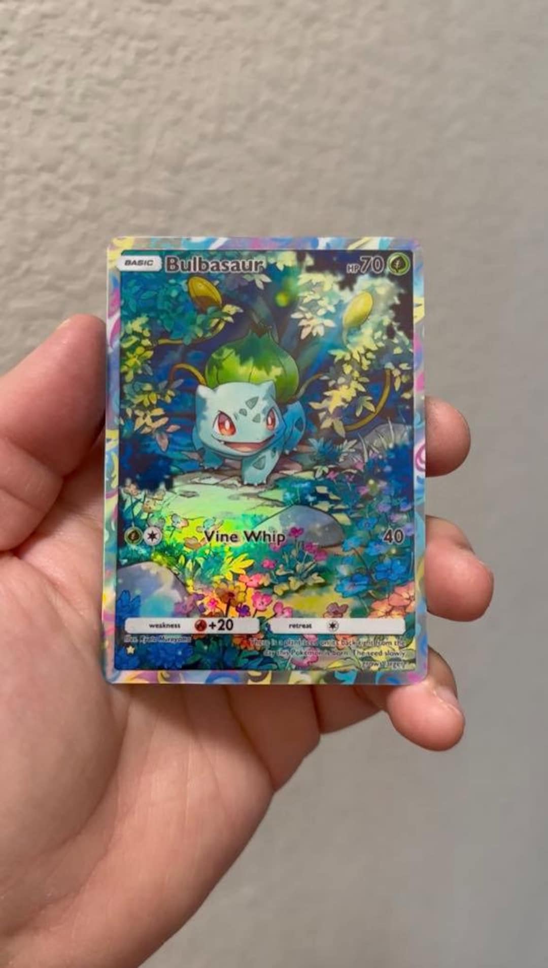 Bulbasaur Full Art Custom Pokémon TCG Proxy Card Holographic Replica Premium Fan-made - Etsy
