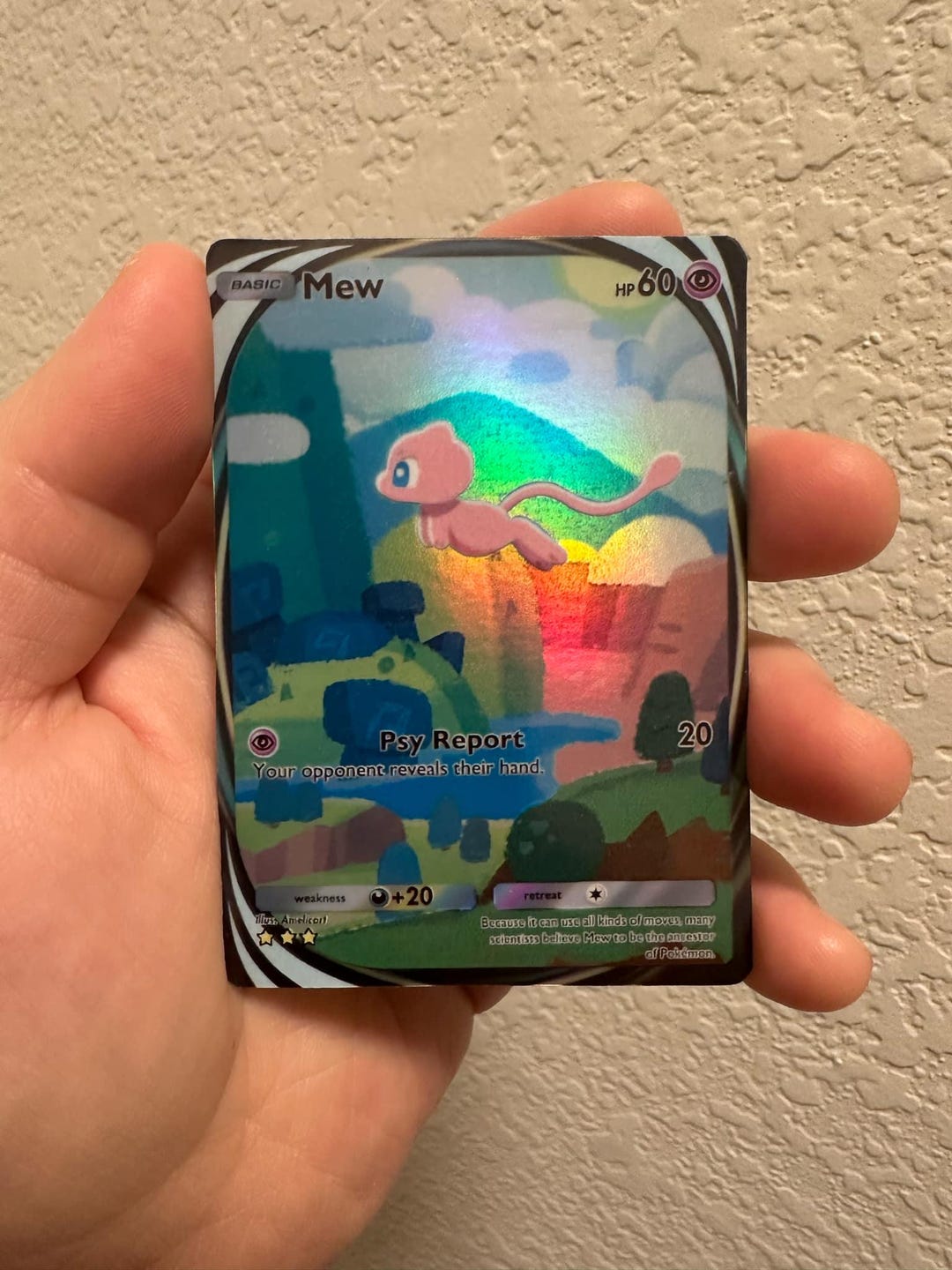 Mew Immersive Custom Pokémon TCG Proxy Card Holographic Replica Premium ...