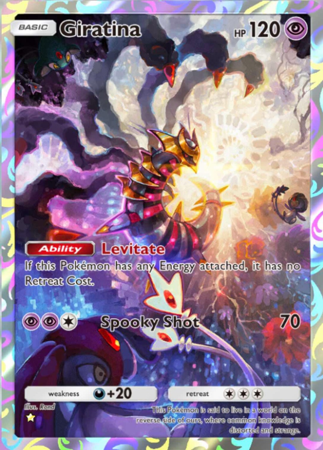 Giratina Full Art Custom Pokémon TCG Proxy Card - Holographic Replica ...