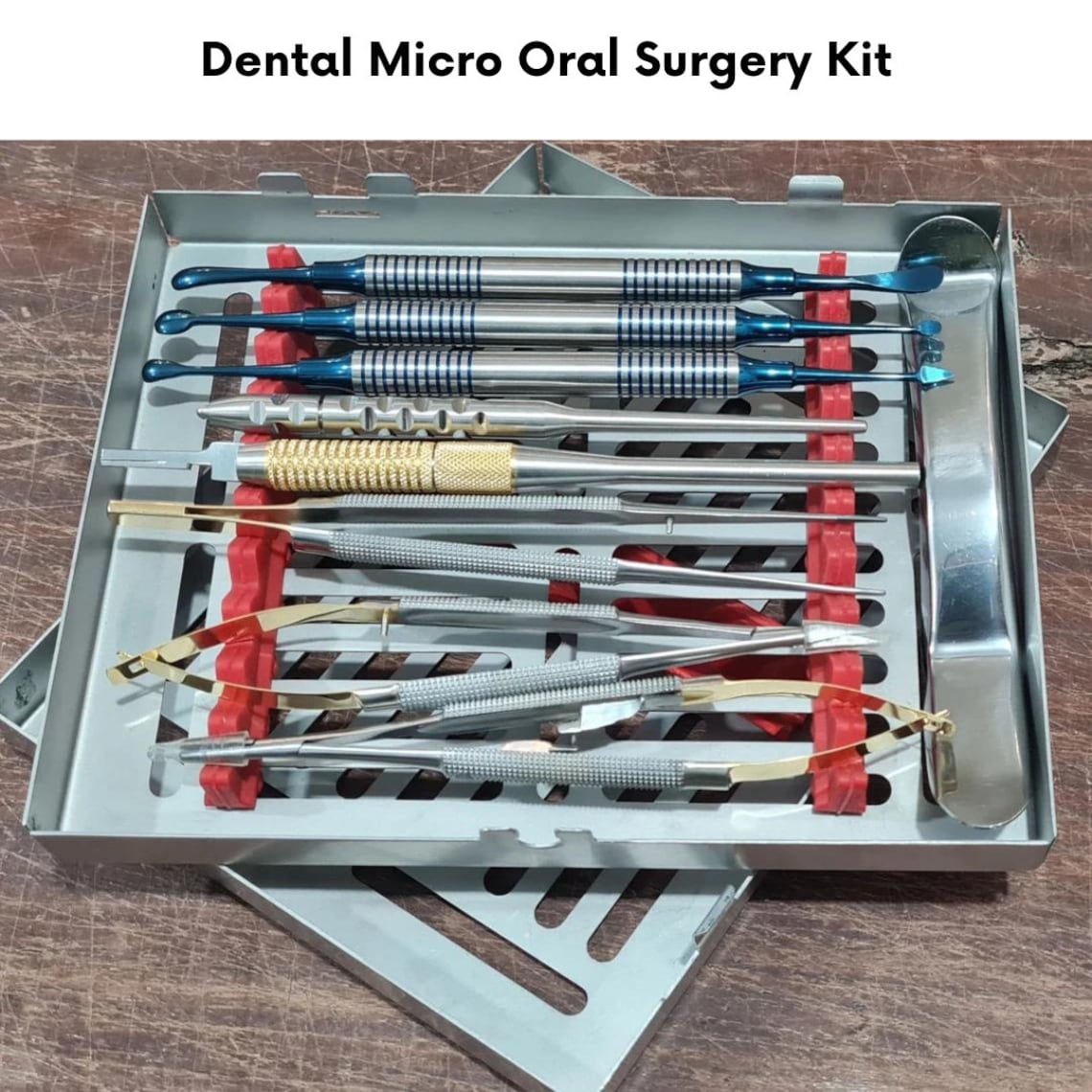 Dental Micro Oral Surgery 9 Pcs Maxillofacial Instruments Kit With ...