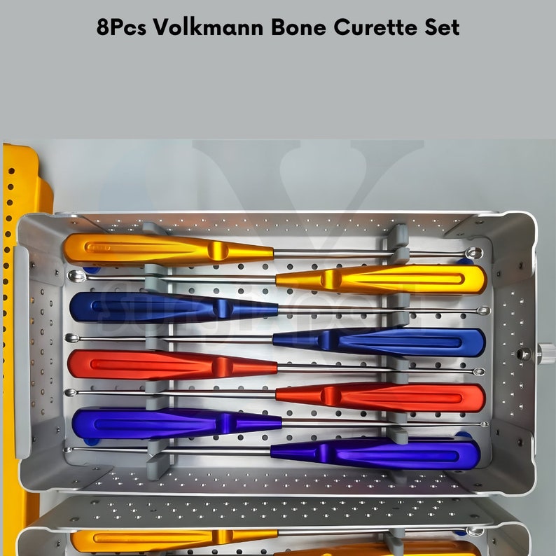 Set of 8 Pcs Volkmann Bone Curette Set Orthopedic Surgical Instruments ...