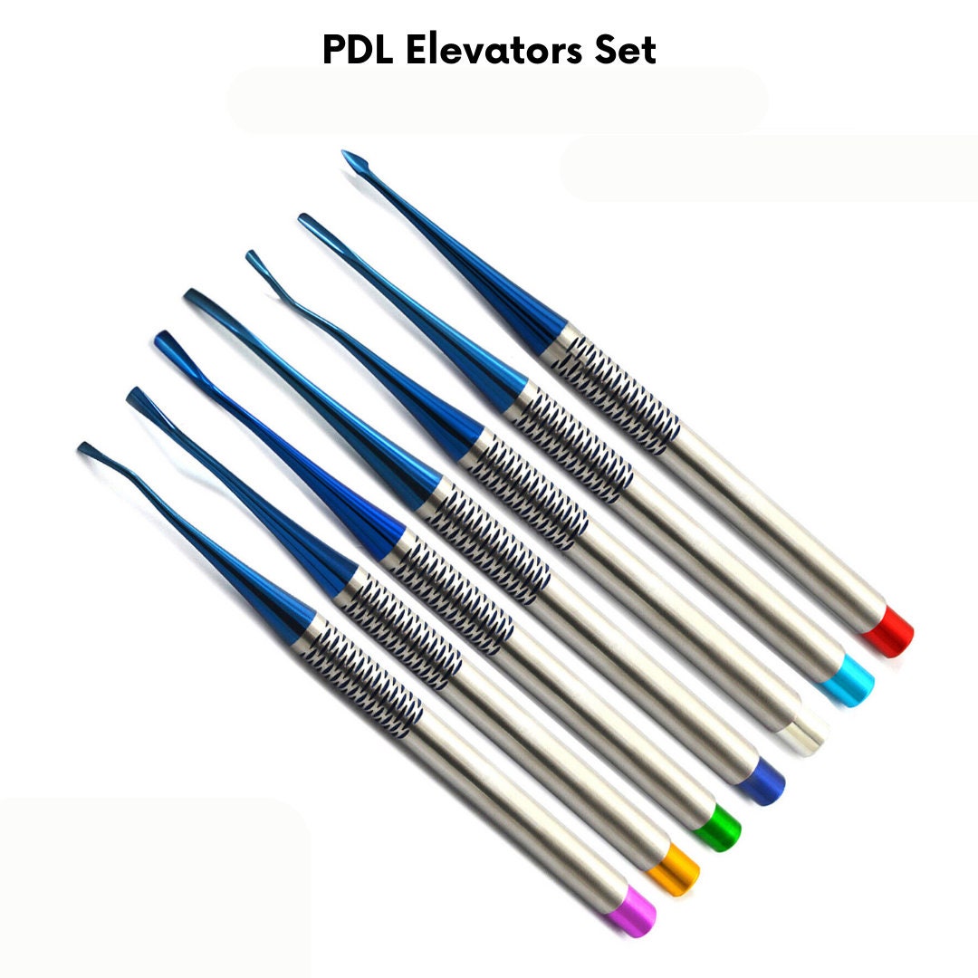 7 Pcs PDL Luxating Dental Root Tip Extraction Elevators Set Proximators ...