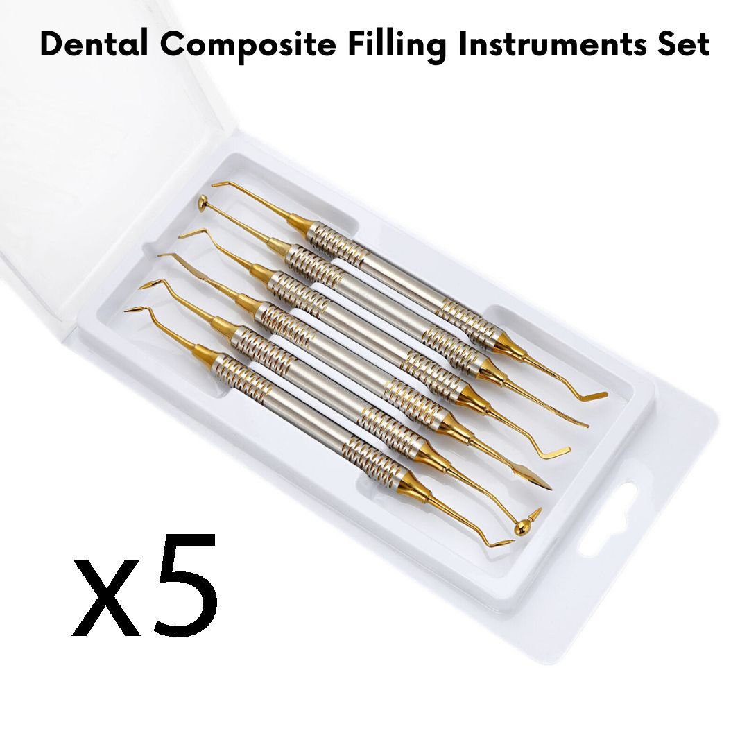 5x Dental Filling Spatula, 6pcs/set Professional Dental Composite Resin ...