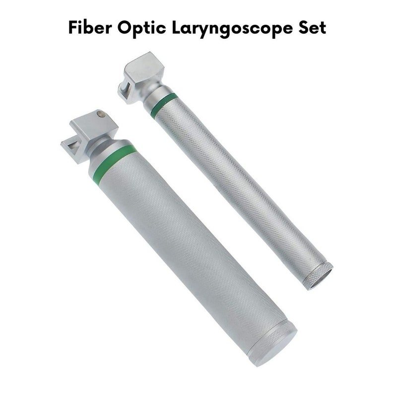 Fiber Optic Laryngoscope Set 9 Blades Macintosh and Miller 2 Handle ...