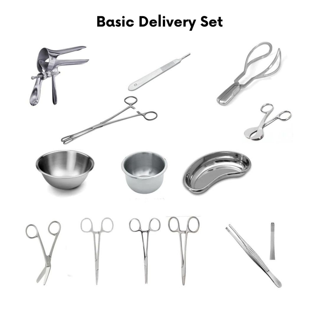 Basic Delivery Set Gynecology Surgical Instruments Set Medical Cesarean Section Set Normal ...