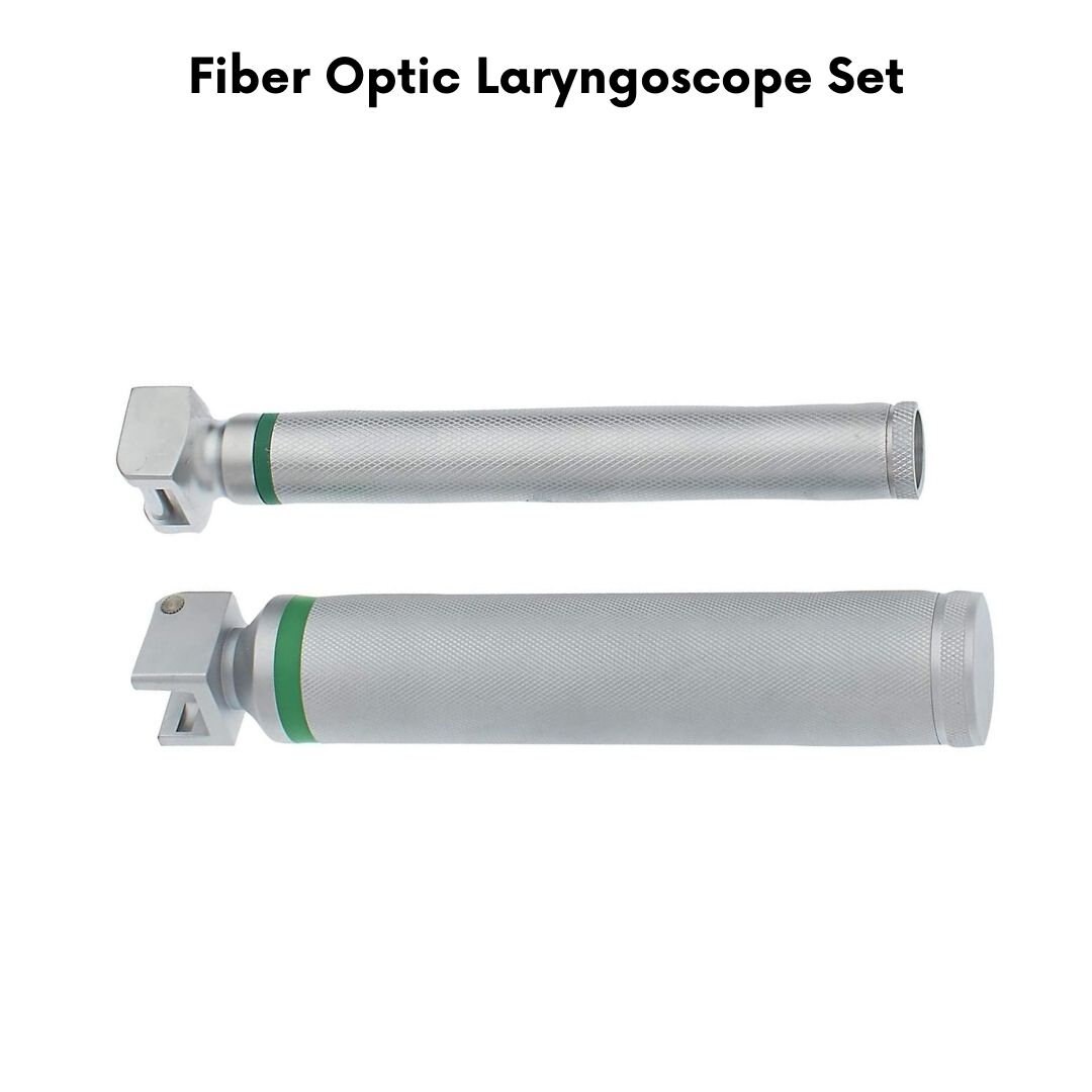 Fiber Optic Laryngoscope Set 9 Blades Macintosh and Miller 2 Handle ...