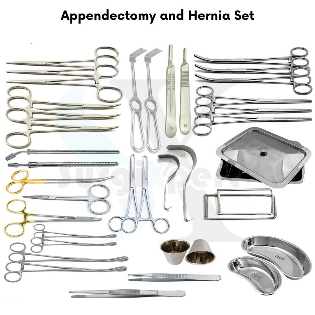 Surgical Instruments Appendectomy And Hernia Set 38pcs Etsy