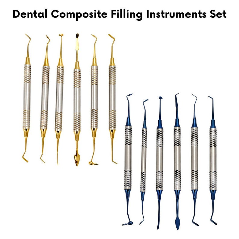 5x Dental Filling Spatula, 6pcs/set Professional Dental Composite Resin ...