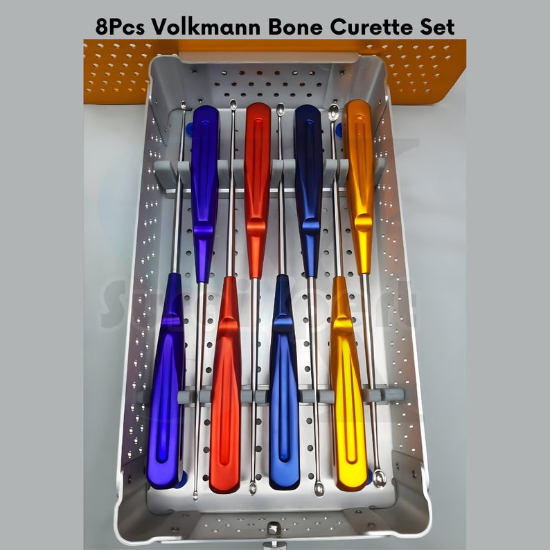 Set of 8 Pcs Volkmann Bone Curette Set Orthopedic Surgical Instruments ...
