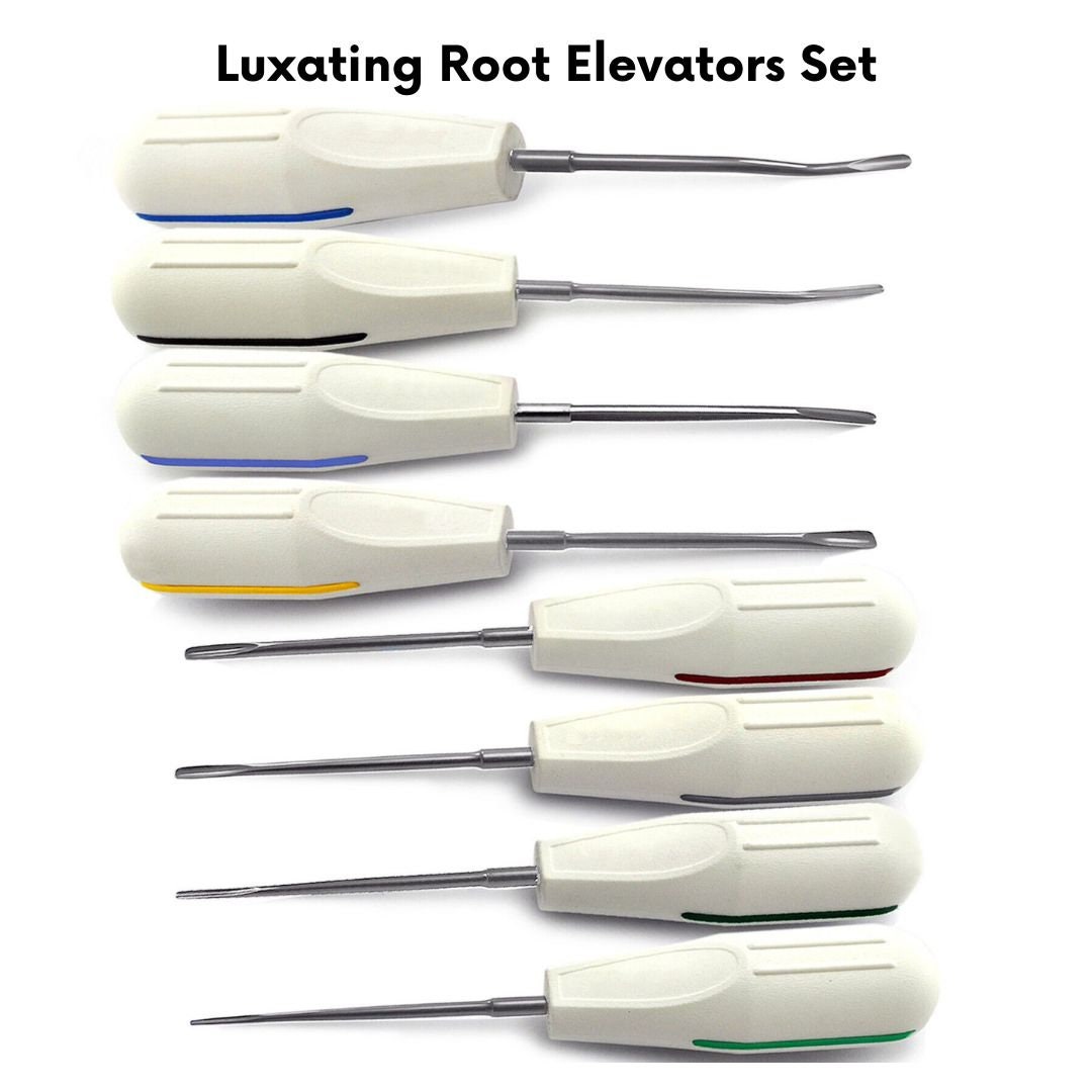 Set of 8 Luxating Root Elevators Oral Surgery Tooth Extracting - Etsy
