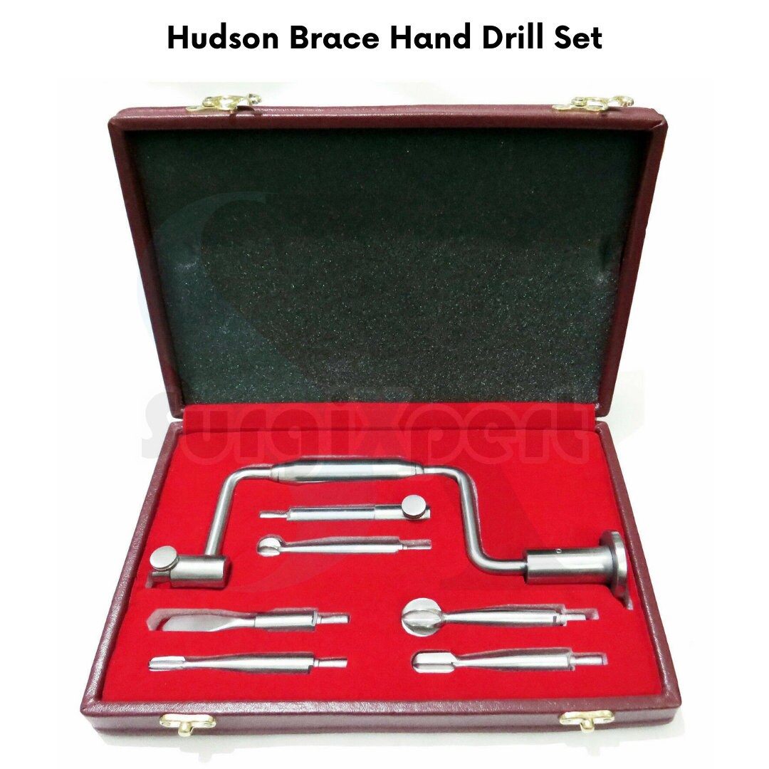 Orthopedic Hudson Brace Hand Drill Set of 7 Pcs Stainless Steel ...