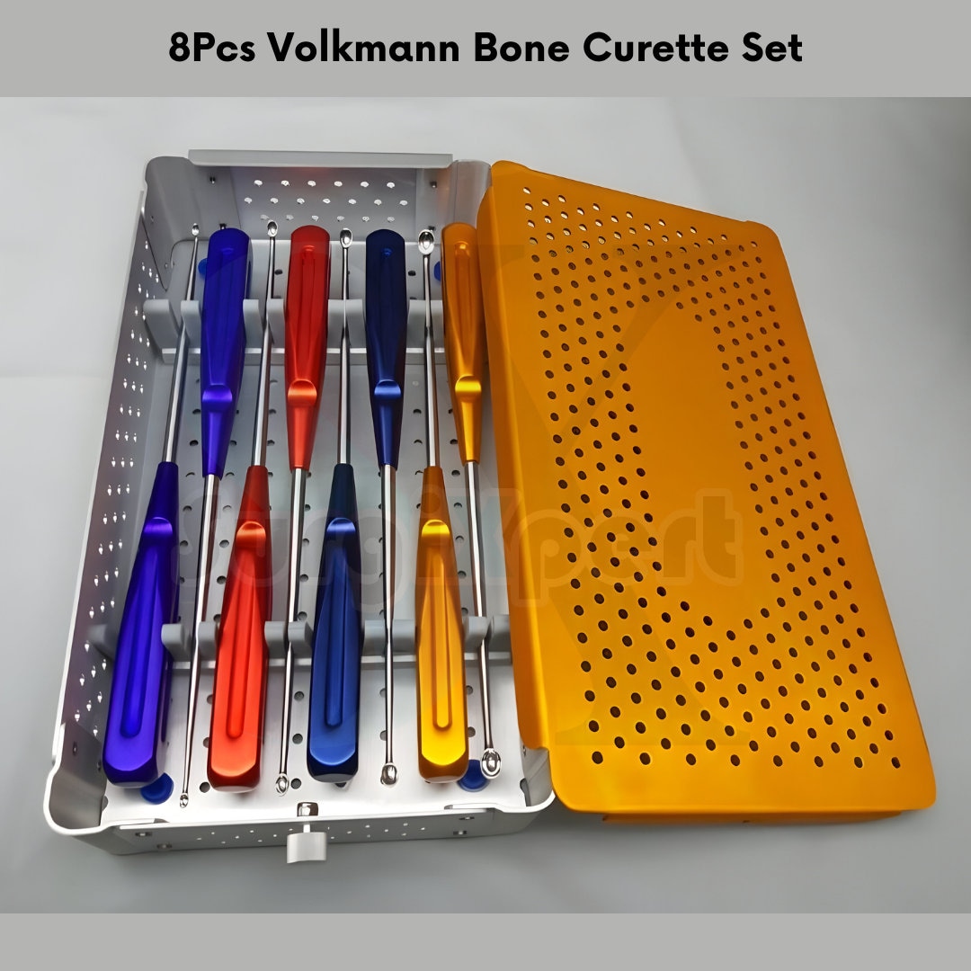 Set of 8 Pcs Volkmann Bone Curette Set Orthopedic Surgical Instruments ...
