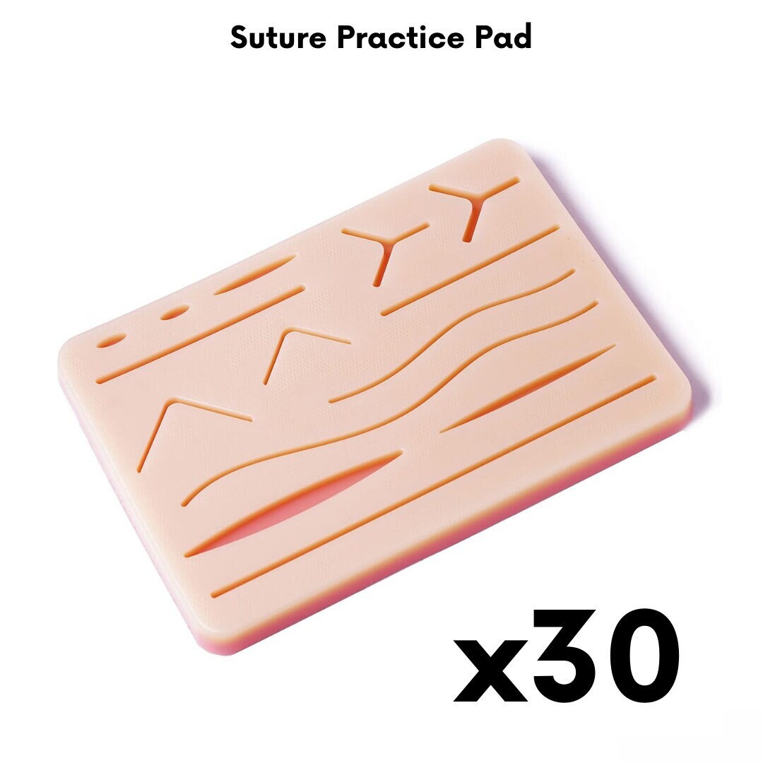 30x Suture Practice Pads 3 Layer With 14 Wound 5x7, Suture Practice Kit, Durable Silicon Skin ...