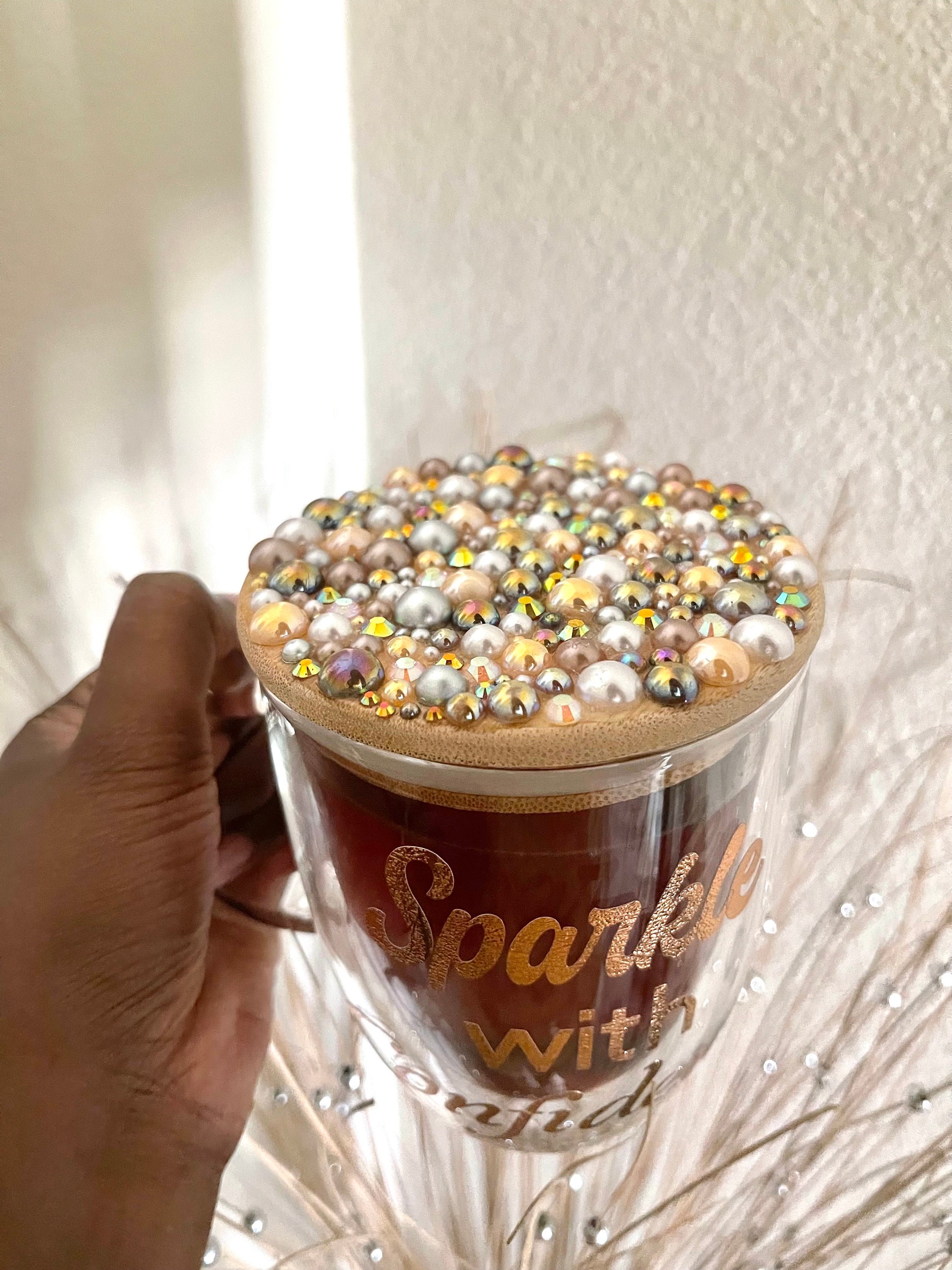 Sparkle With Confidence Insulated Mug With Bedazzled Lid - Etsy