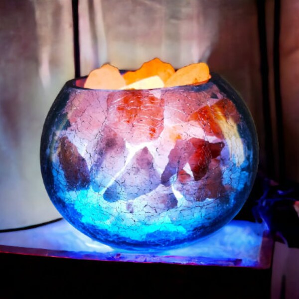 Blue Himalayan Salt Lamp - Etsy