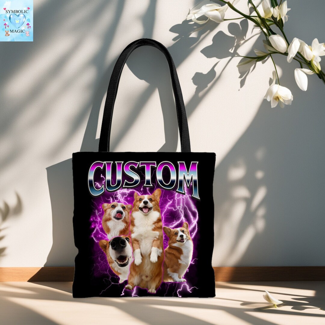 Custom Pet Tote Bag, Custom Bootleg Tote Bag, Tote Bag for Dog - Tote ...