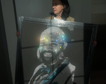 Drawing From Photo, Swarovski Portrait - Etsy