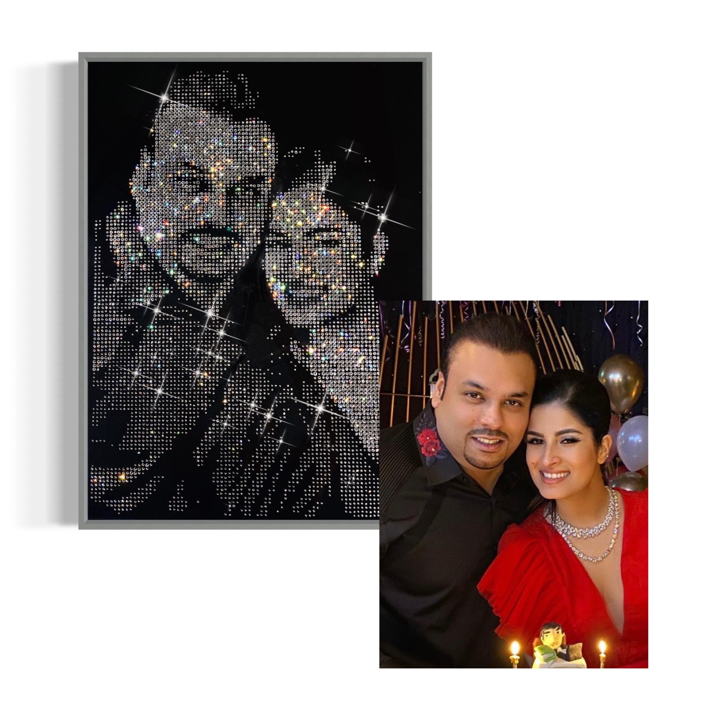 Drawing From Photo, Swarovski Portrait - Etsy