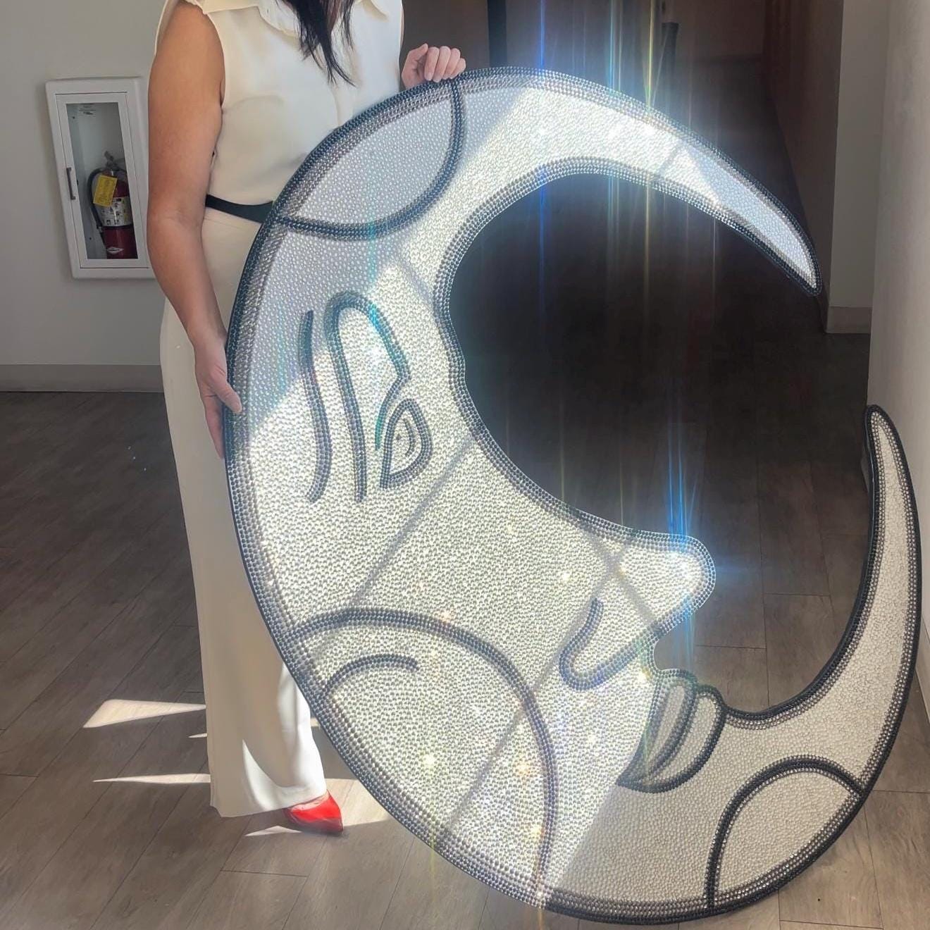 Studio 54 Moon Restaurant Centerpiece Art With Crystals - Etsy
