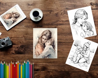 What I Love About Mom Coloring Book, Coloring Books for Adults, Mother ...